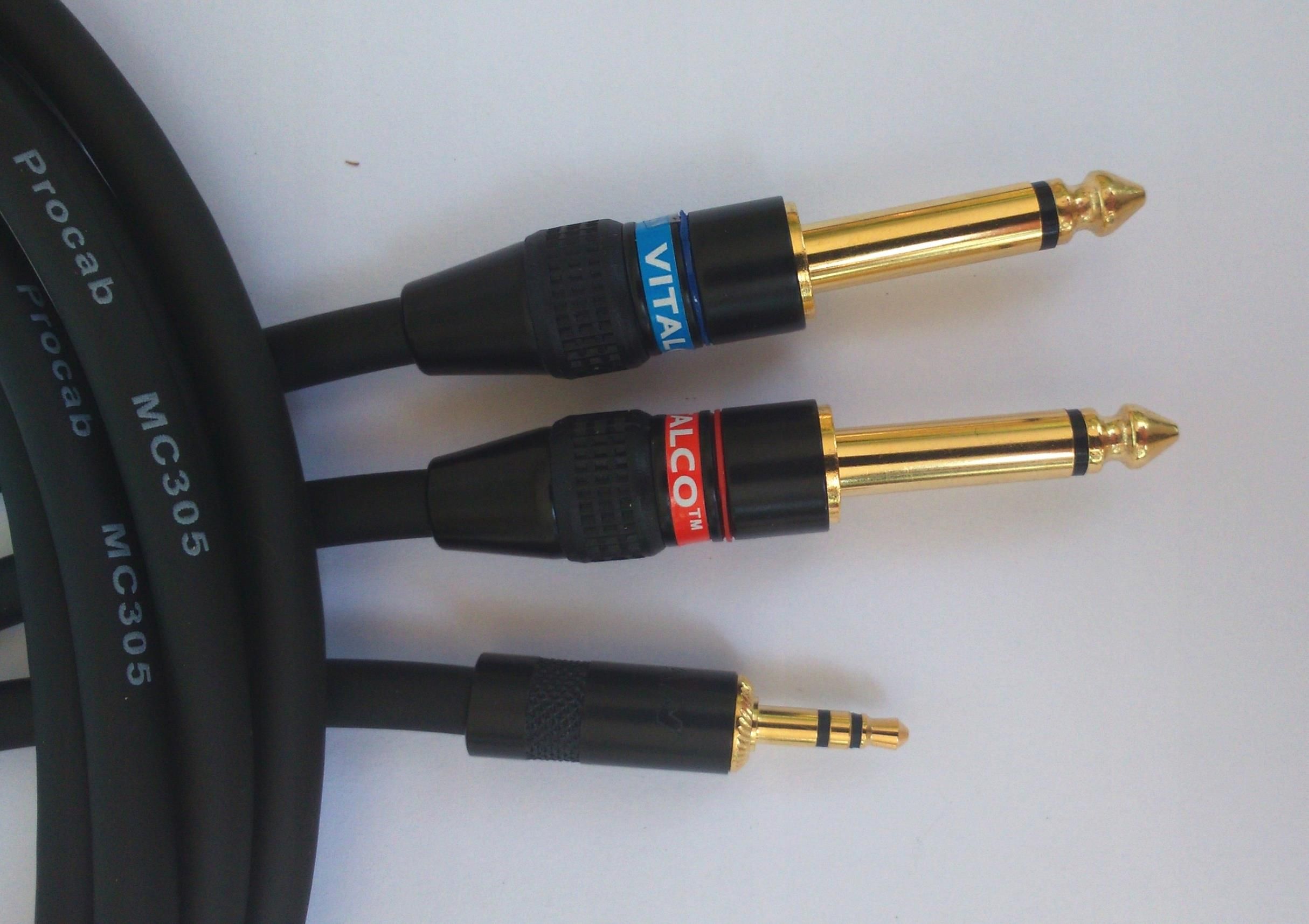 Procab kabel mini Jack 3.5S/2xJack 6.3mono 0.5m - Ceny i opinie - Ceneo.pl
