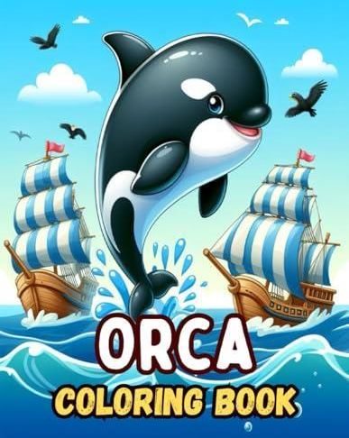 Orca Coloring Book: Fun and Simple Orca Coloring Pages for Kids Ages 4 ...