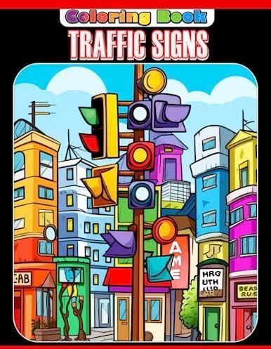 Traffic Signs Coloring Book: Simple Road Symbol Signs Coloring Pages ...