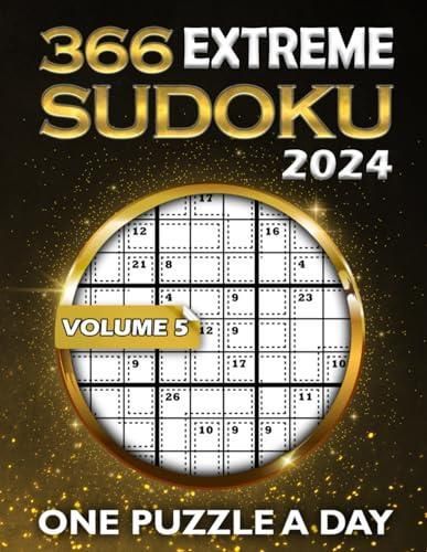 Extreme Sudoku Volume 5: 366 Extreme Sudoku One Puzzles A Day With ...