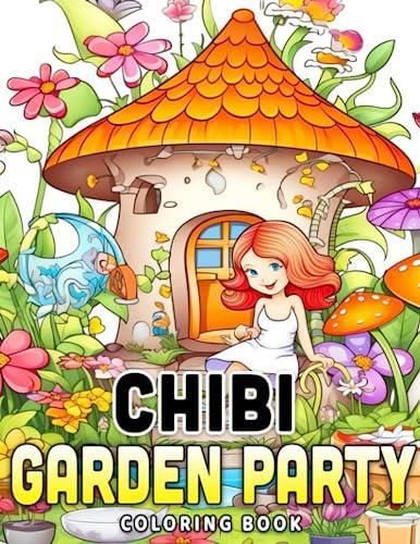 Chibi Garden Party Coloring Book: Design Your Dream Garden and Decorate ...