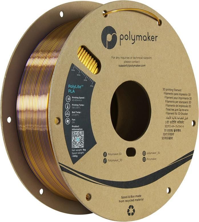 Filament Polymaker Polylite Dual Silk Pla Sovereign Gold Purple ...