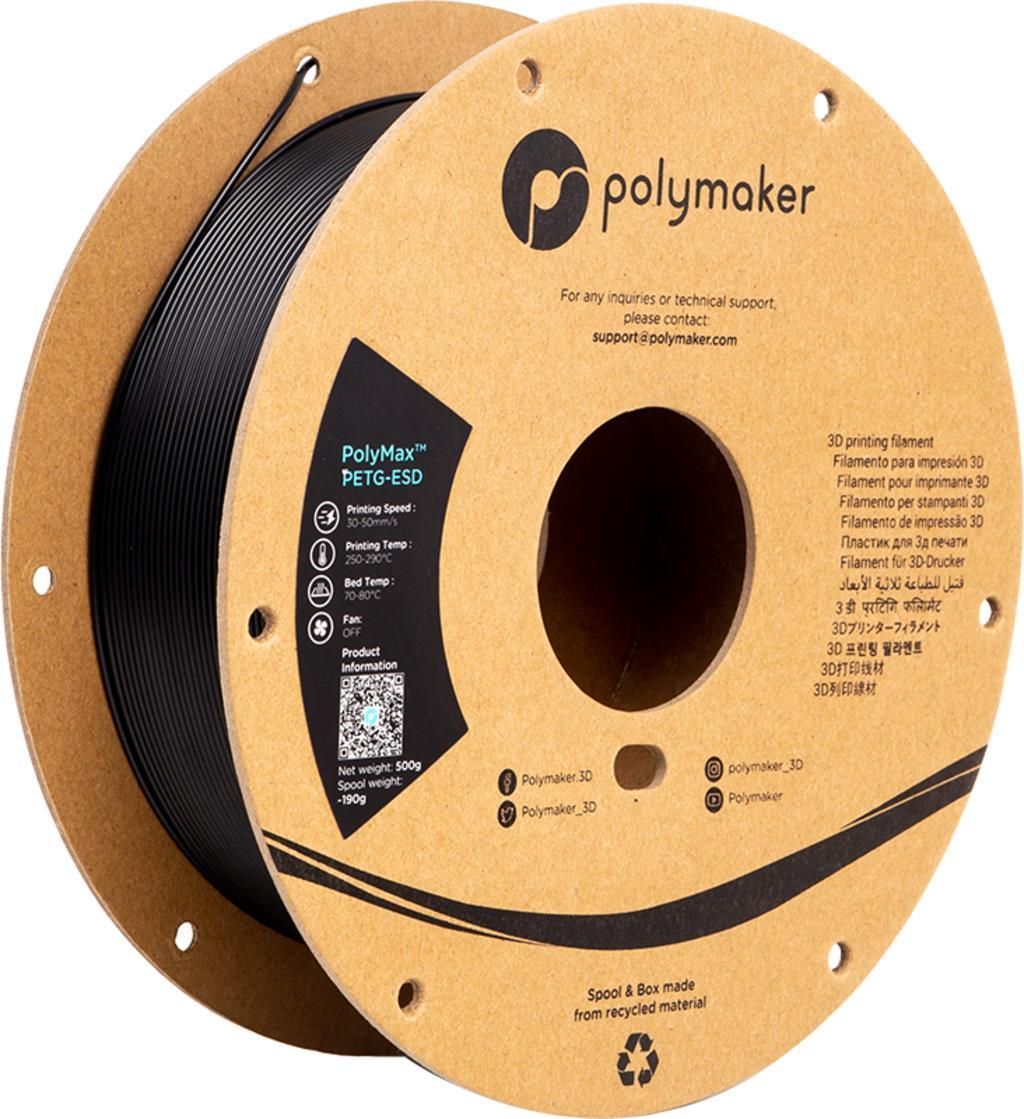 Filament Polymaker PolyMax Tough PETG ESD Black 2,85 mm 500g - Opinie i ceny na Ceneo.pl