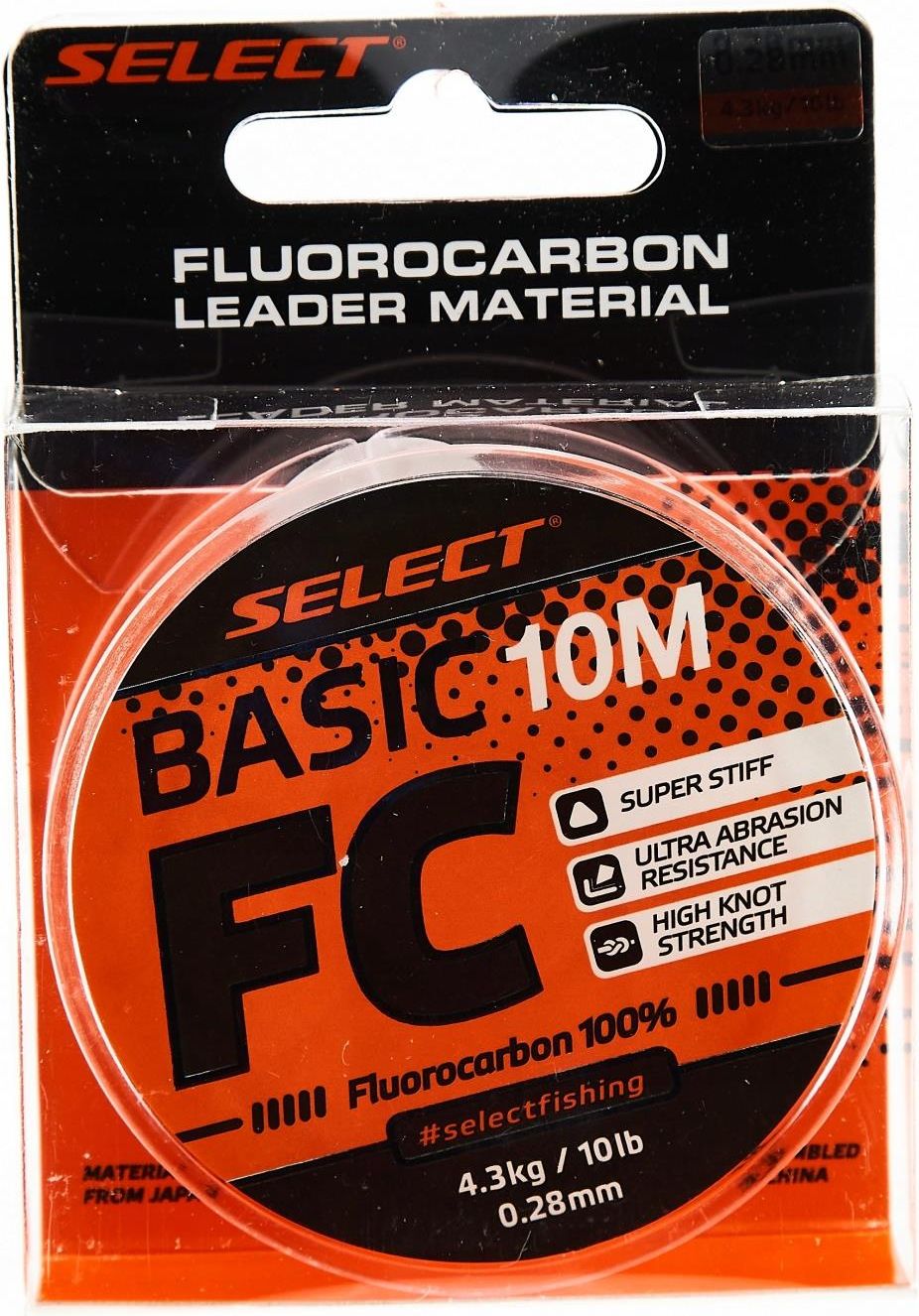 Select Basic Fc 10M 0 28Mm 10Lb 4 3Kg Fluorocarbon Materiał Przyponowy ...