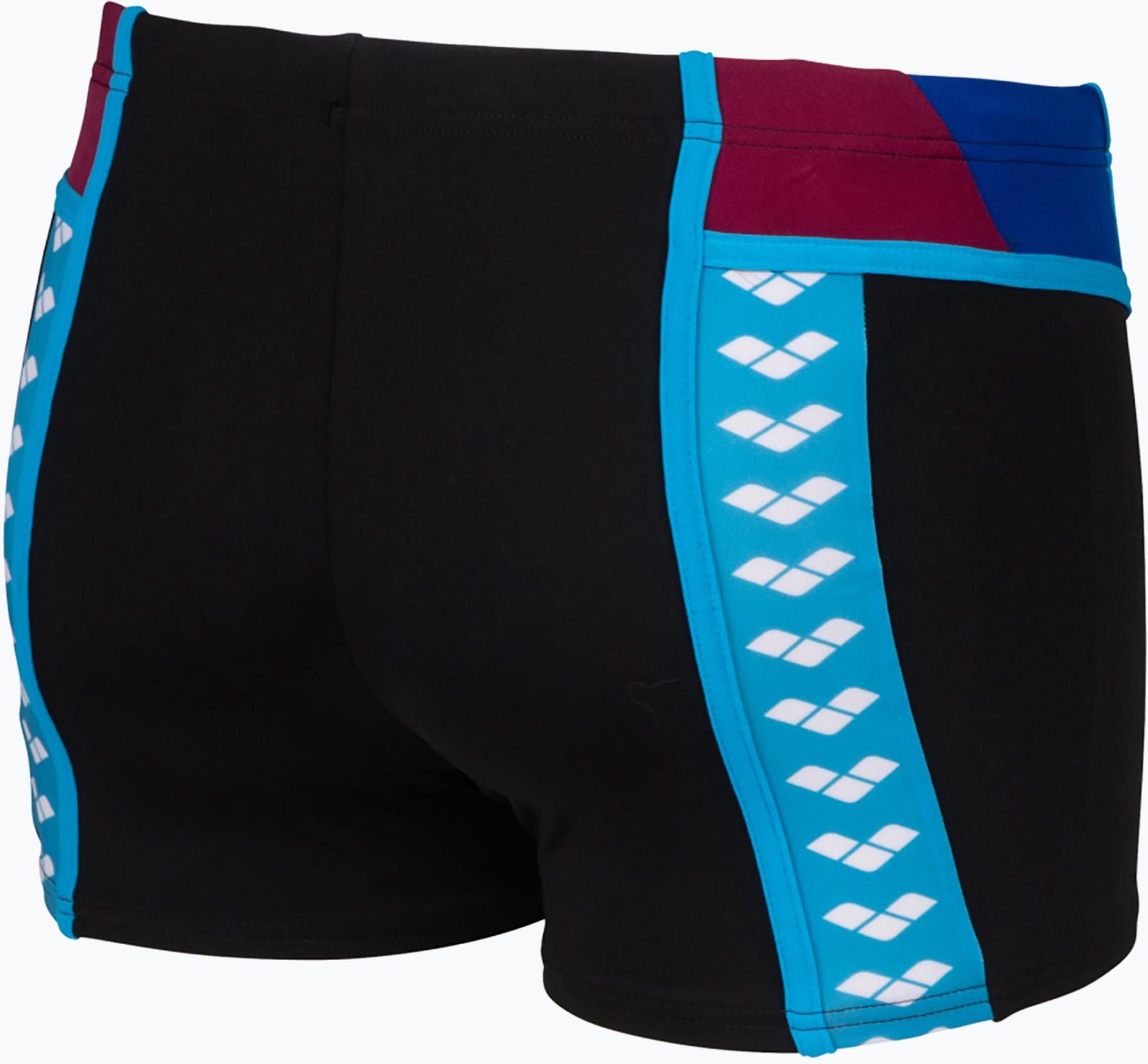 Bokserki Kąpielowe Męskie Arena Icons Swim Short Panel Black/Neon Blue ...