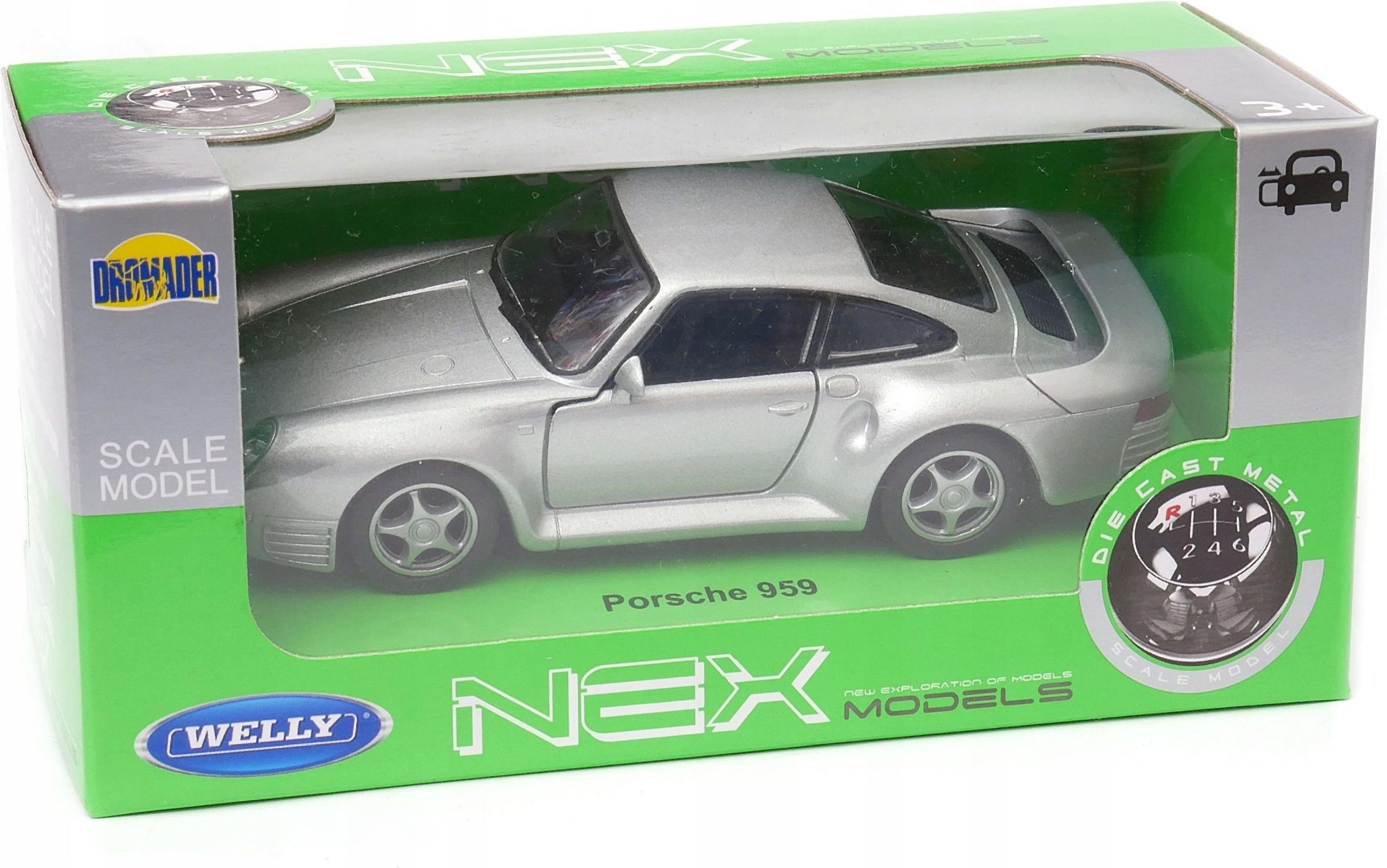 Welly Porsche 959 1:34 39 Srebrny 43737 - Ceny i opinie - Ceneo.pl