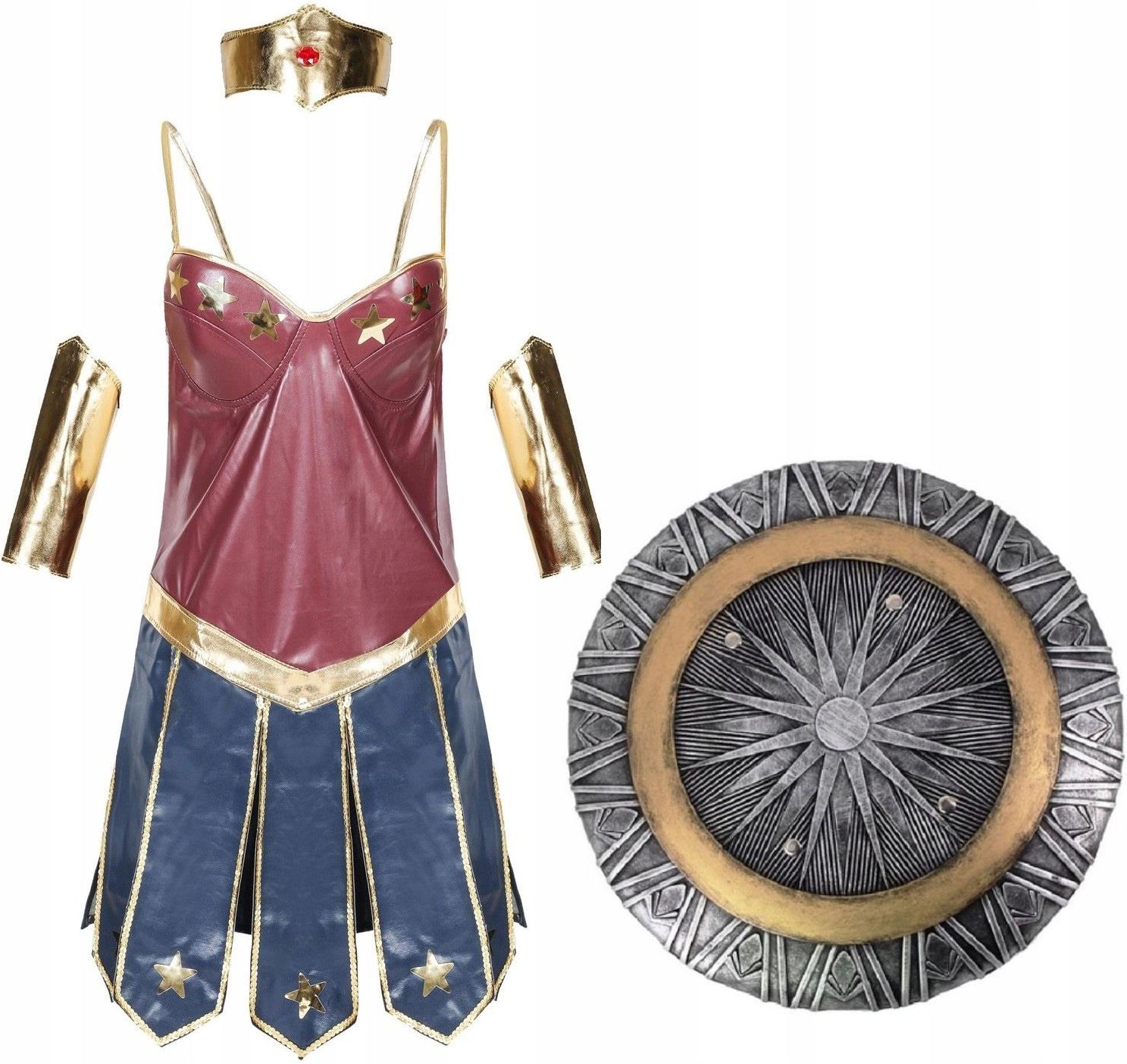 Hopki Strój Kostium Przebranie Wonder Woman Tarcza Cosplay 164 170 M L ...