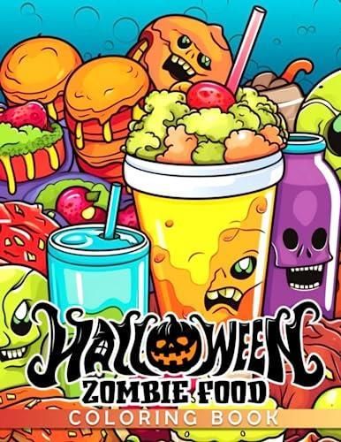 Halloween Zombie Food Coloring Book: Creepy & Sweets Kawaii Coloring ...
