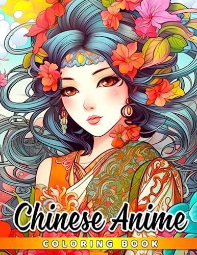 Chinese Anime Coloring Book: Kawaii Traditional China Characters ...