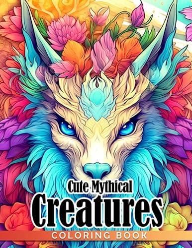 Cute Mythical Creatures Coloring Book: Magical Baby Animals Having ...