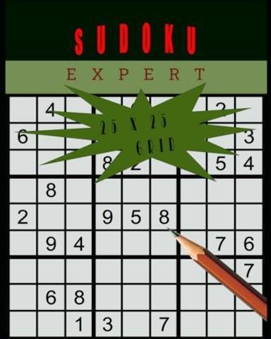 Sudoku: Expert Level for Adults - 80 Highly Challenging 25x25 Grid ...