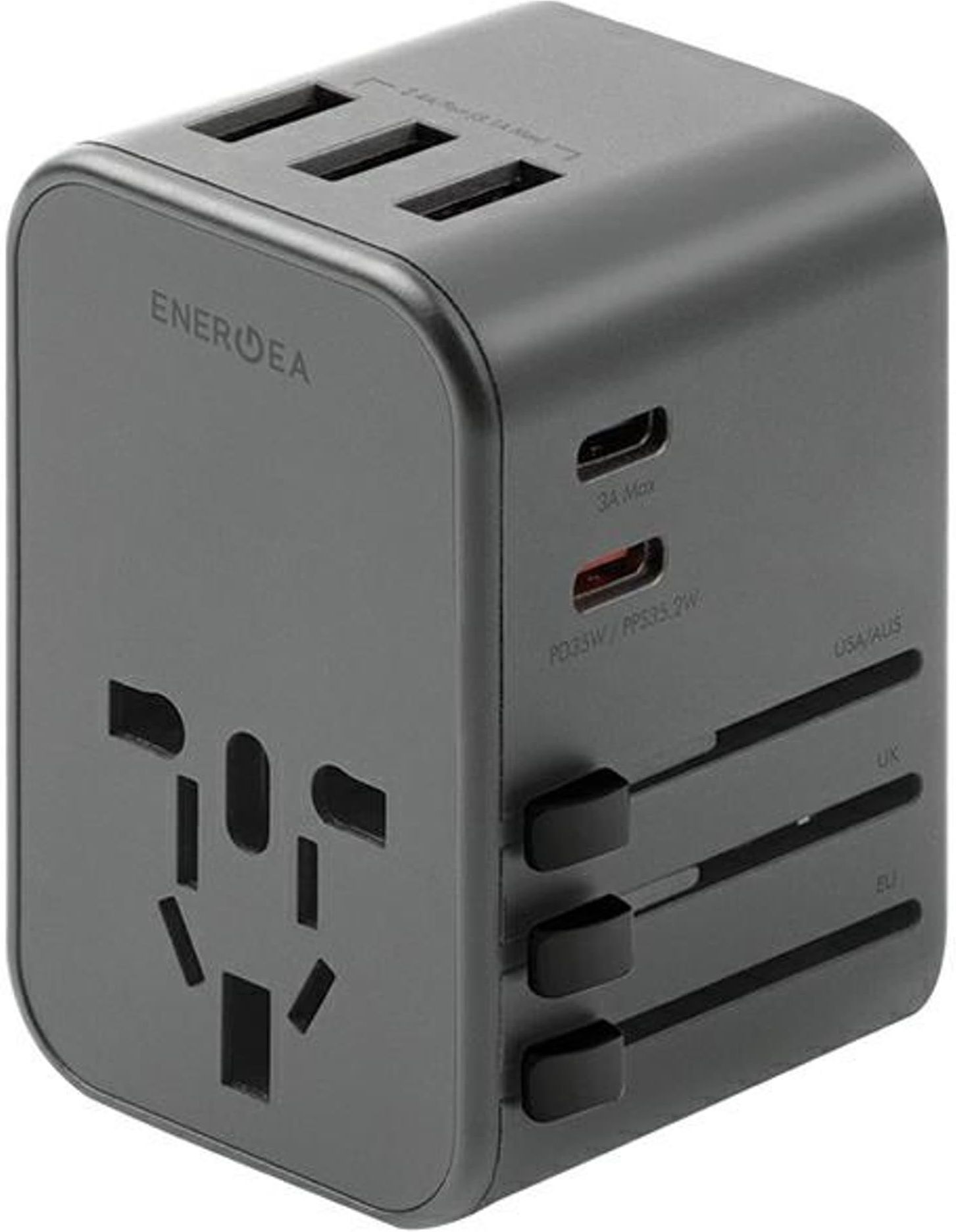 Ładowarka do telefonu Energea Ład Siec 3Xusb 2Xusb C Pd Pps Qc 3 0 35 5W 3A2C Adapter 4W1 Us Ua ...