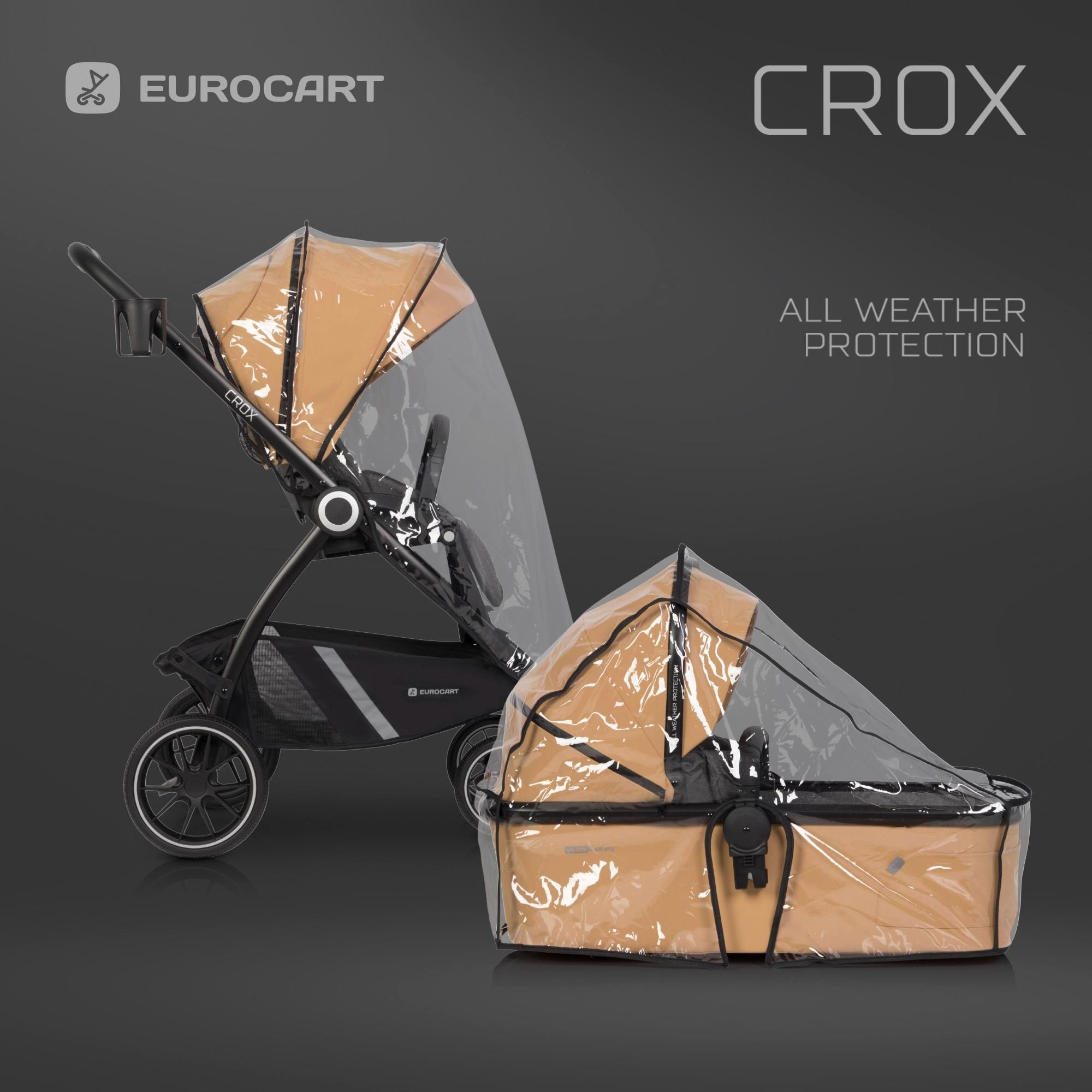 Euro-Cart Pełna Gondola Camel Do Wózka Spacerowego Crox Składana Eco ...