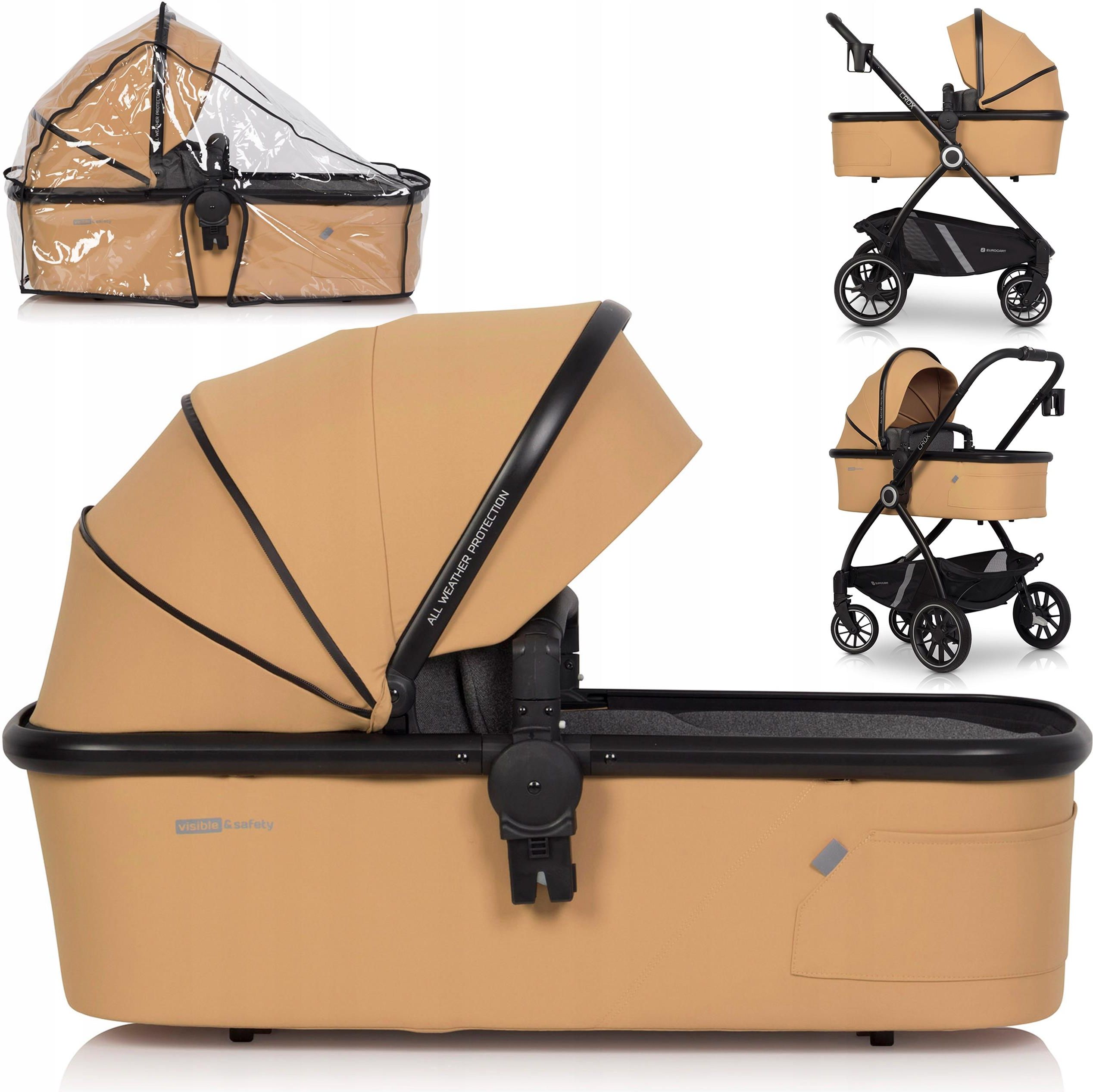 Euro-Cart Pełna Gondola Camel Do Wózka Spacerowego Crox Składana Eco ...