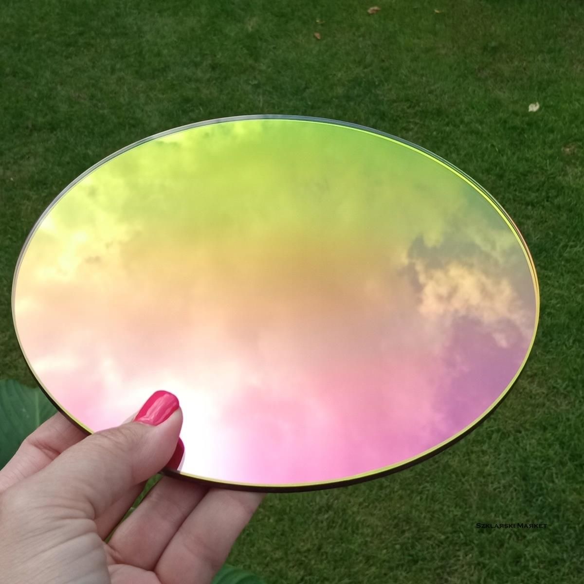 Szklarskimarket Lustro Tęczowe Rainbow Okrągłe Dekoracyjne Ozdobne ...