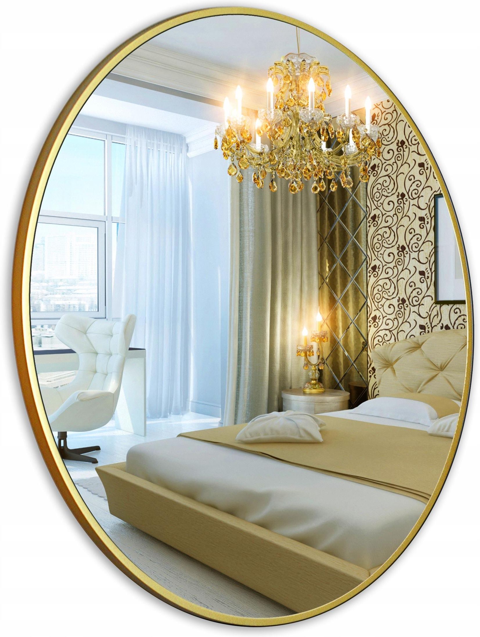 Ramix Lustro Złote Okrągłe 100 Wąska Aluminiow Rama Loft - Opinie i ...