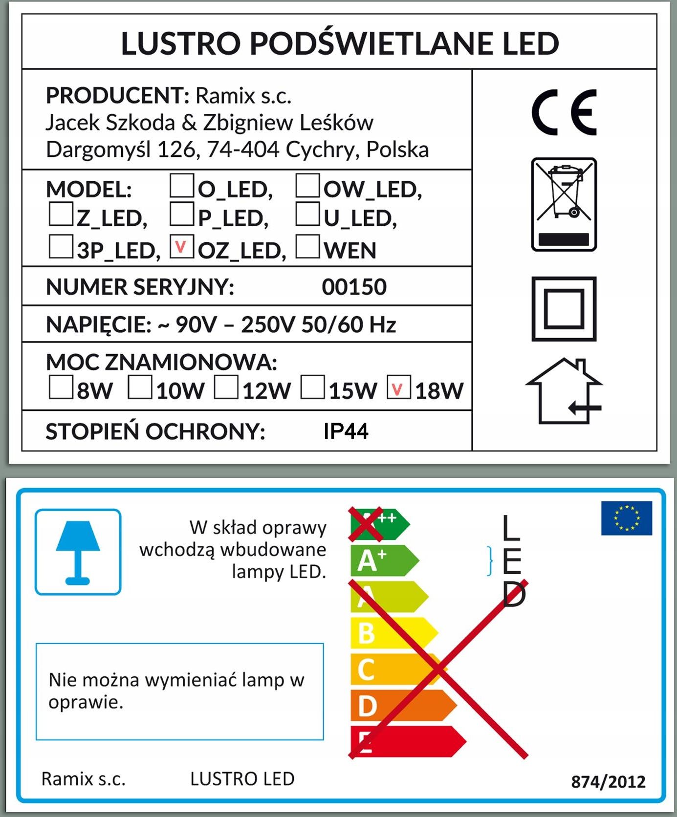 Ramix Lustro Koło Okrągłe Fi 100Cm Podświetlenie Led - Opinie i atrakcyjne ceny na Ceneo.pl