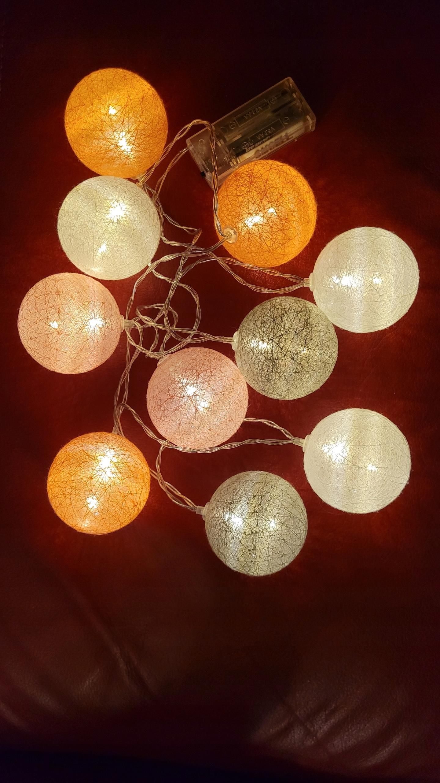 Lampki Choinkowe Kule 20 Led Cotton Balls 3M - Opinie i atrakcyjne ceny ...