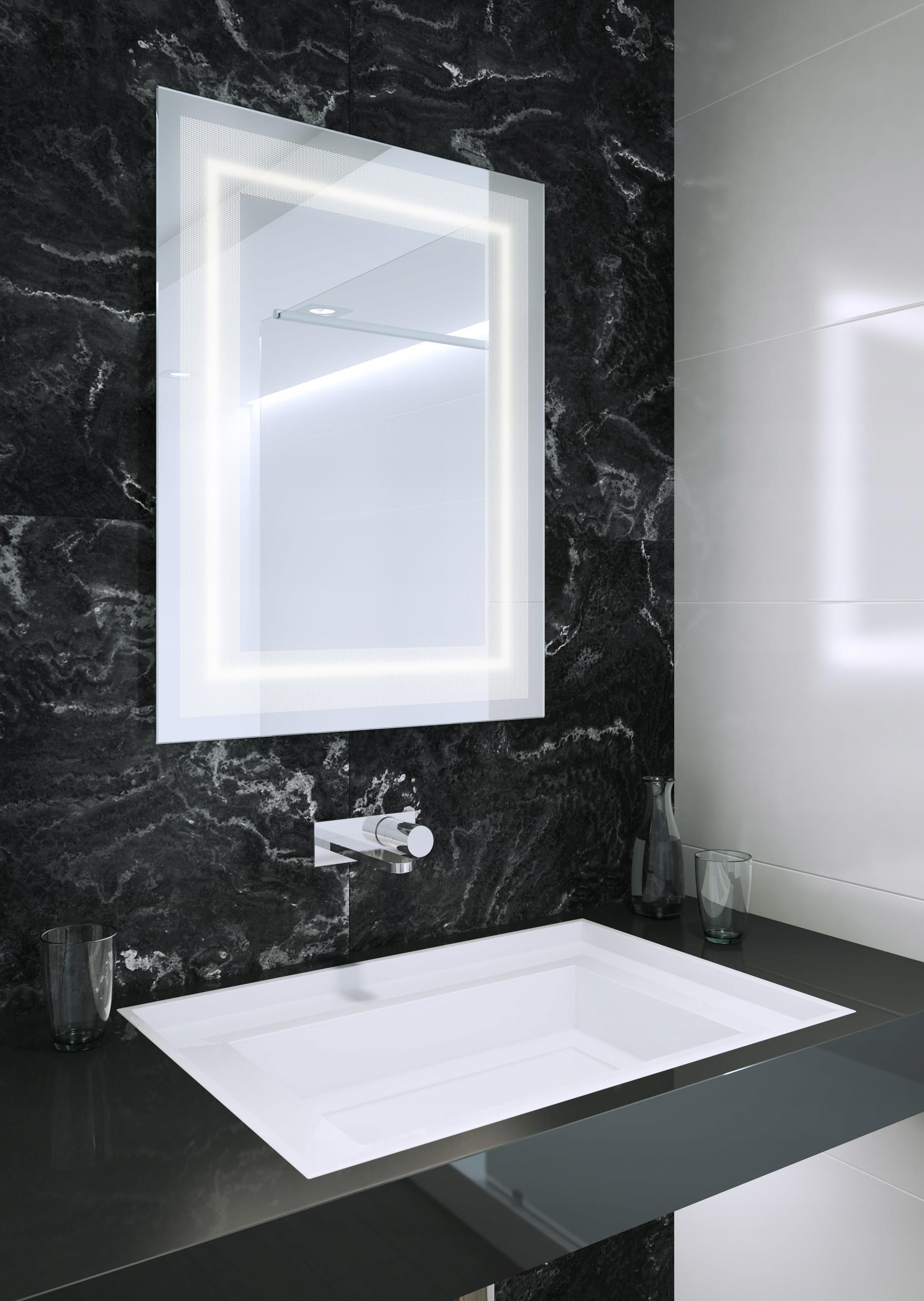 Dubiel Vitrum Lustro Łazienkowe Z Oświetleniem Dusty Plus 80X60 ...