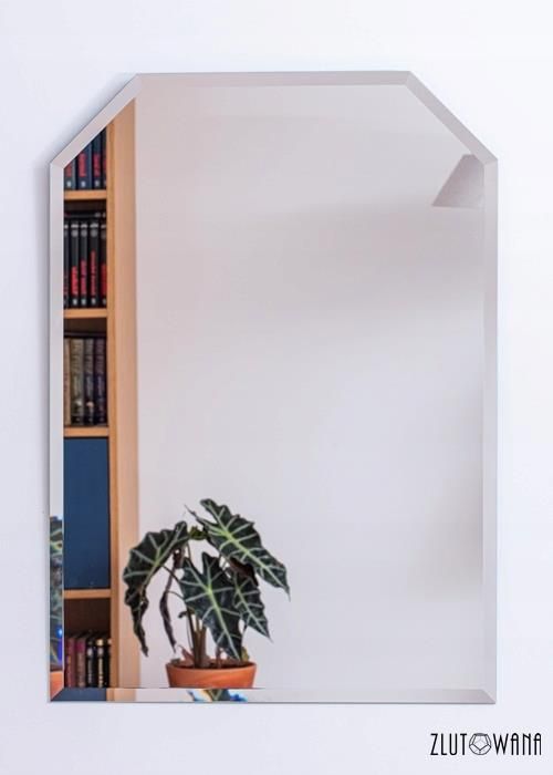 Zlutowana Lustro Fazowane Prostokąt Ze Ścięciami 50X70cm - Opinie i ...