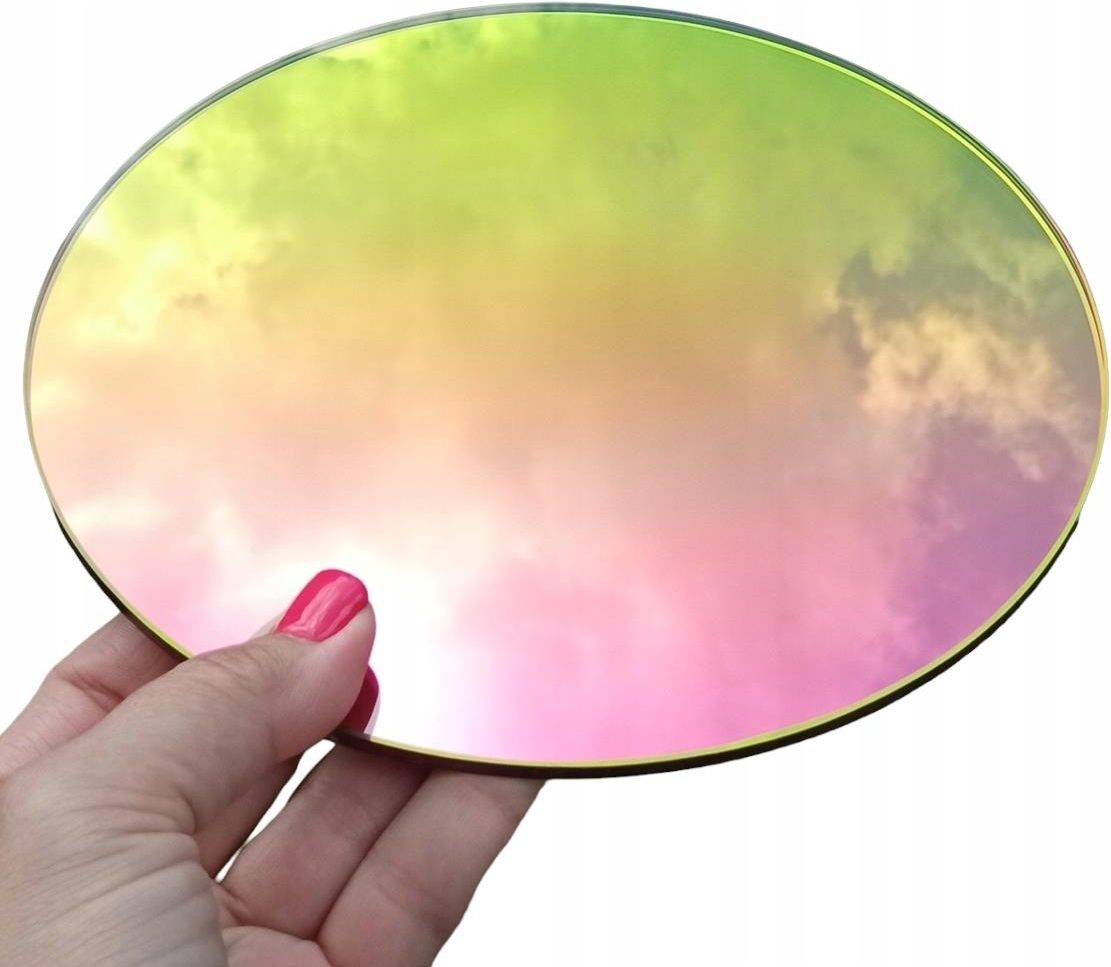 Szklarskimarket Lustro Tęczowe Rainbow Okrągłe Dekoracyjne Ozdobne ...