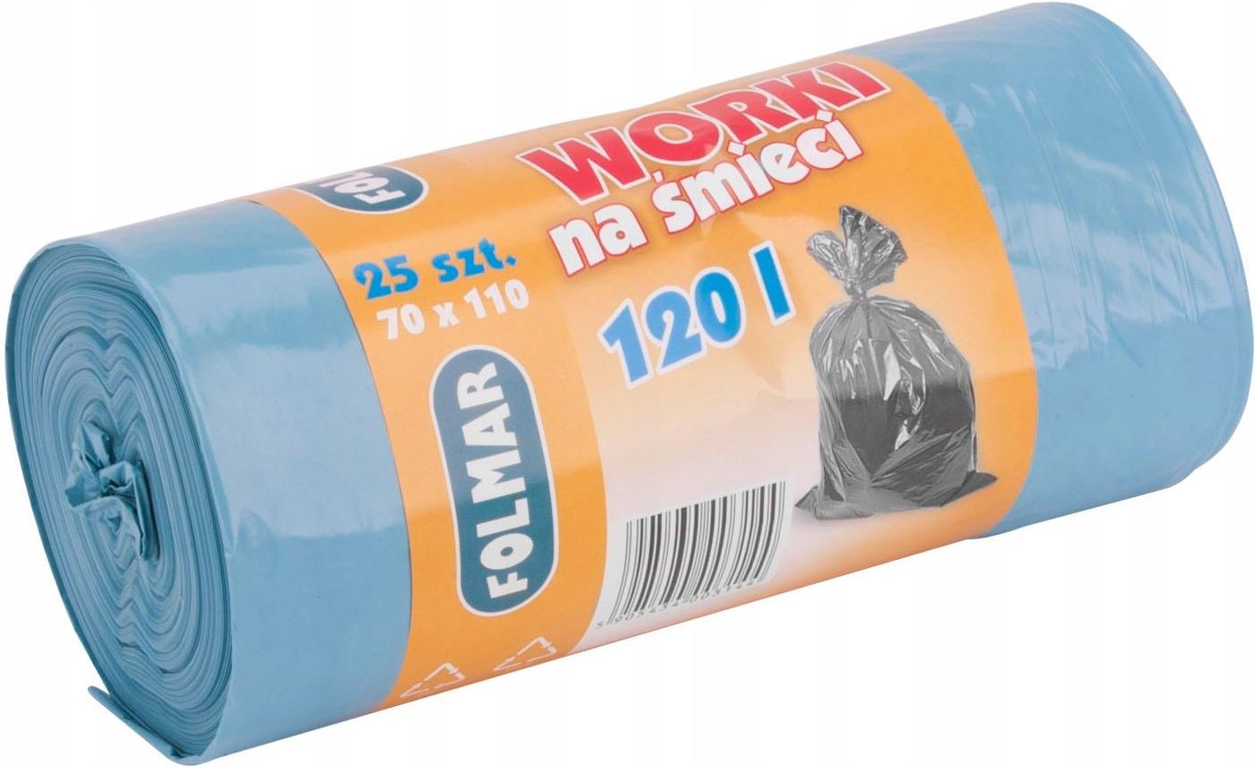 Folmar Worki Na Śmieci Niebieskie Eko 70X110 120L 25Szt. - Opinie i ...