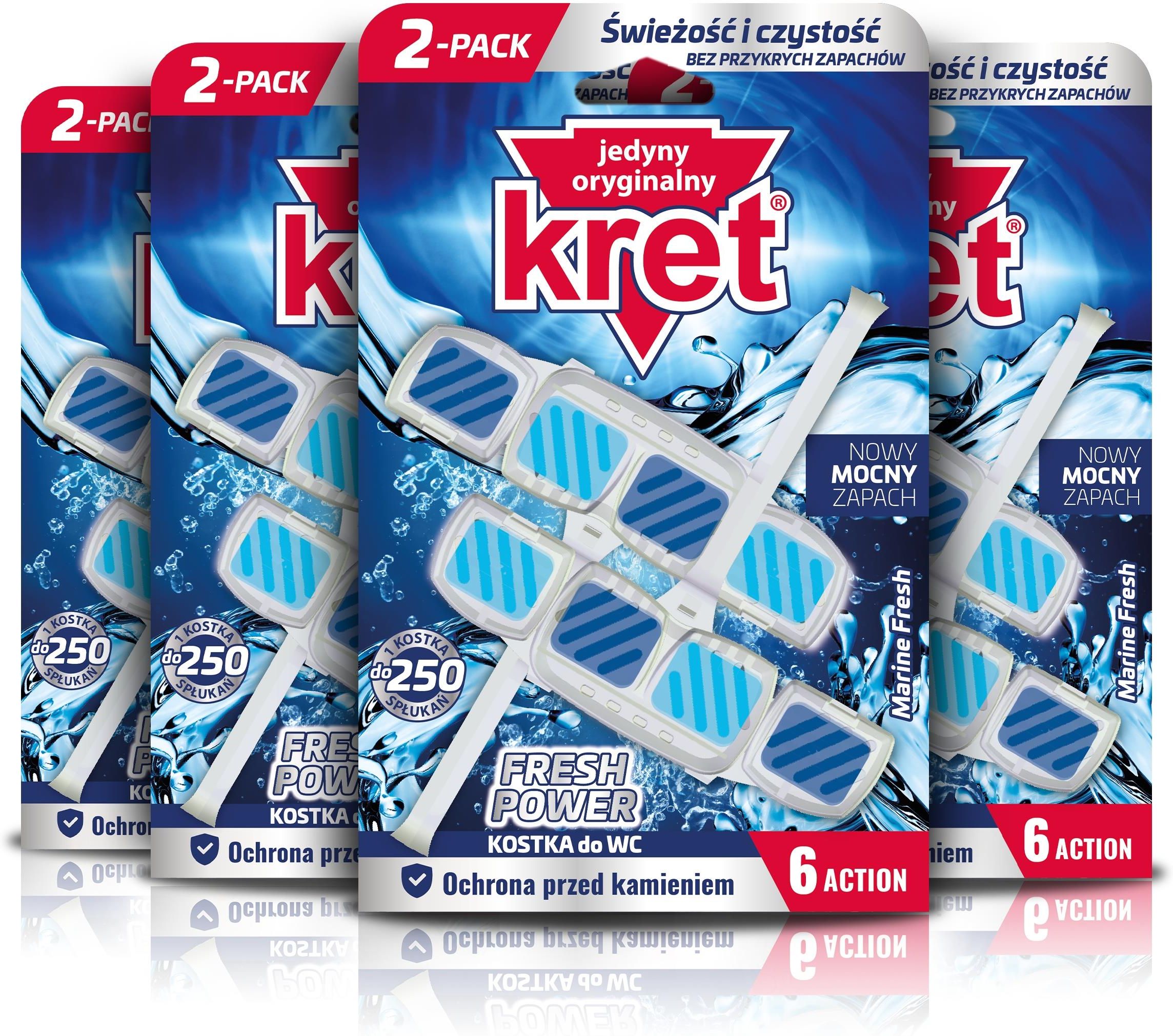 Kret Kostka Do Wc Marine Fresh 2X40G Zestaw 4 Op - Opinie i atrakcyjne ceny na Ceneo.pl