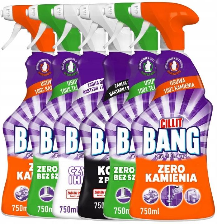 Cillit Bang Spray Płyny Do Sprzątania Zestaw Uniwersalny 6X750Ml ...