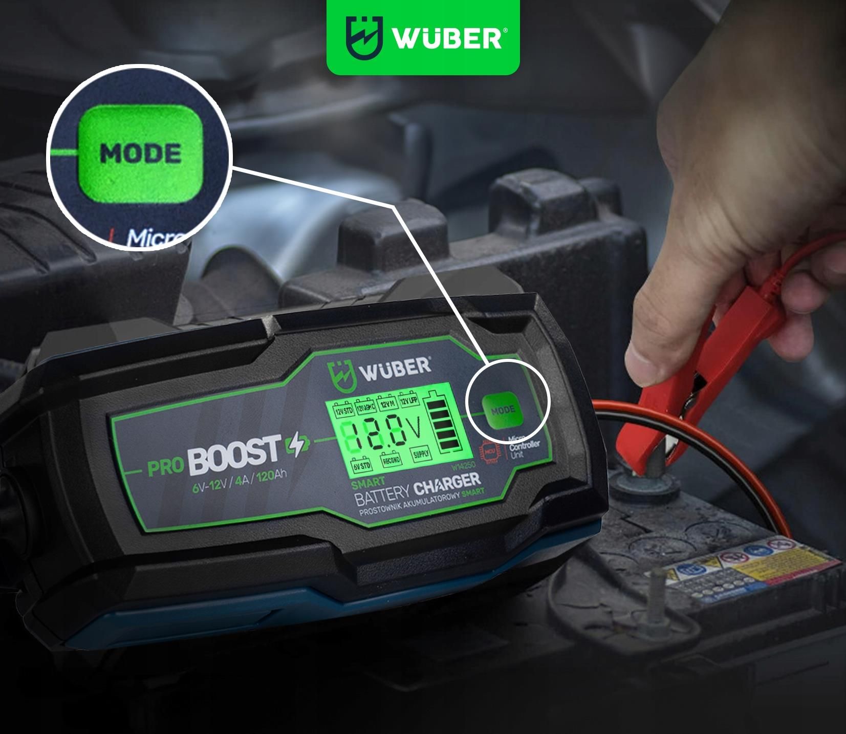 Prostownik do akumulatora Wuber 6/12V 1.2-120Ah Agm Żel - Opinie i ceny na Ceneo.pl