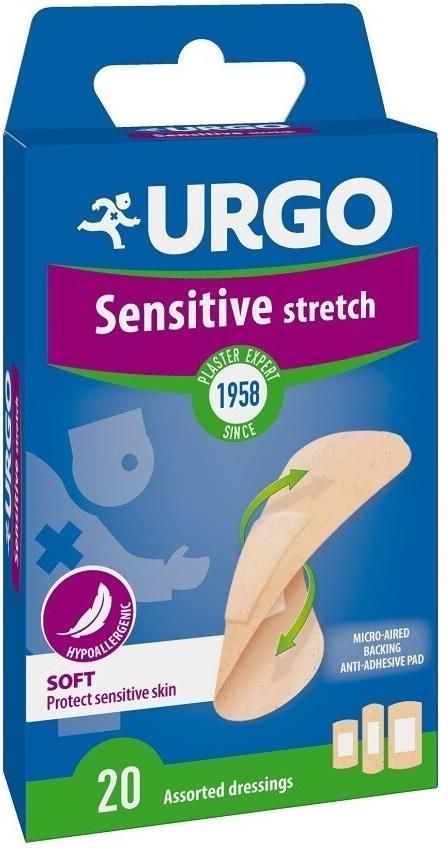 Urgo Plaster Sensitive Stretch Assortment Dressing Pads 20szt - Opinie ...