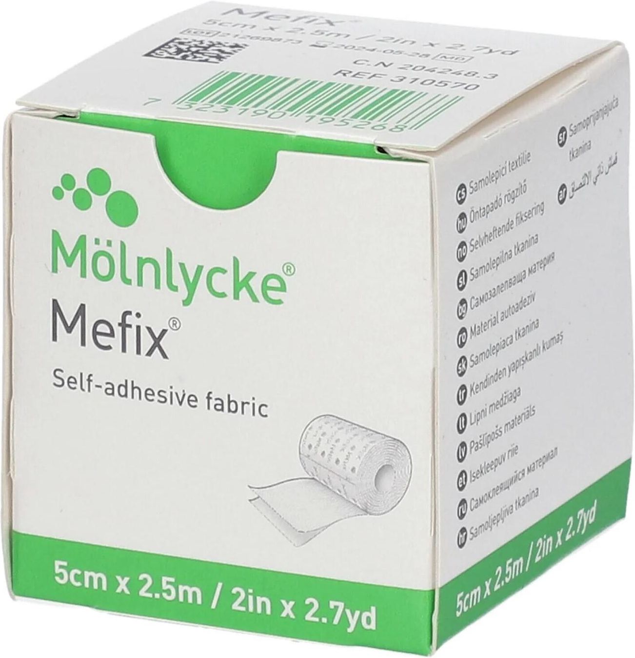 Mölnlycke Health Care Elastyczny Plaster Mocujący Mefix Tape 5 cm x 2.5 ...
