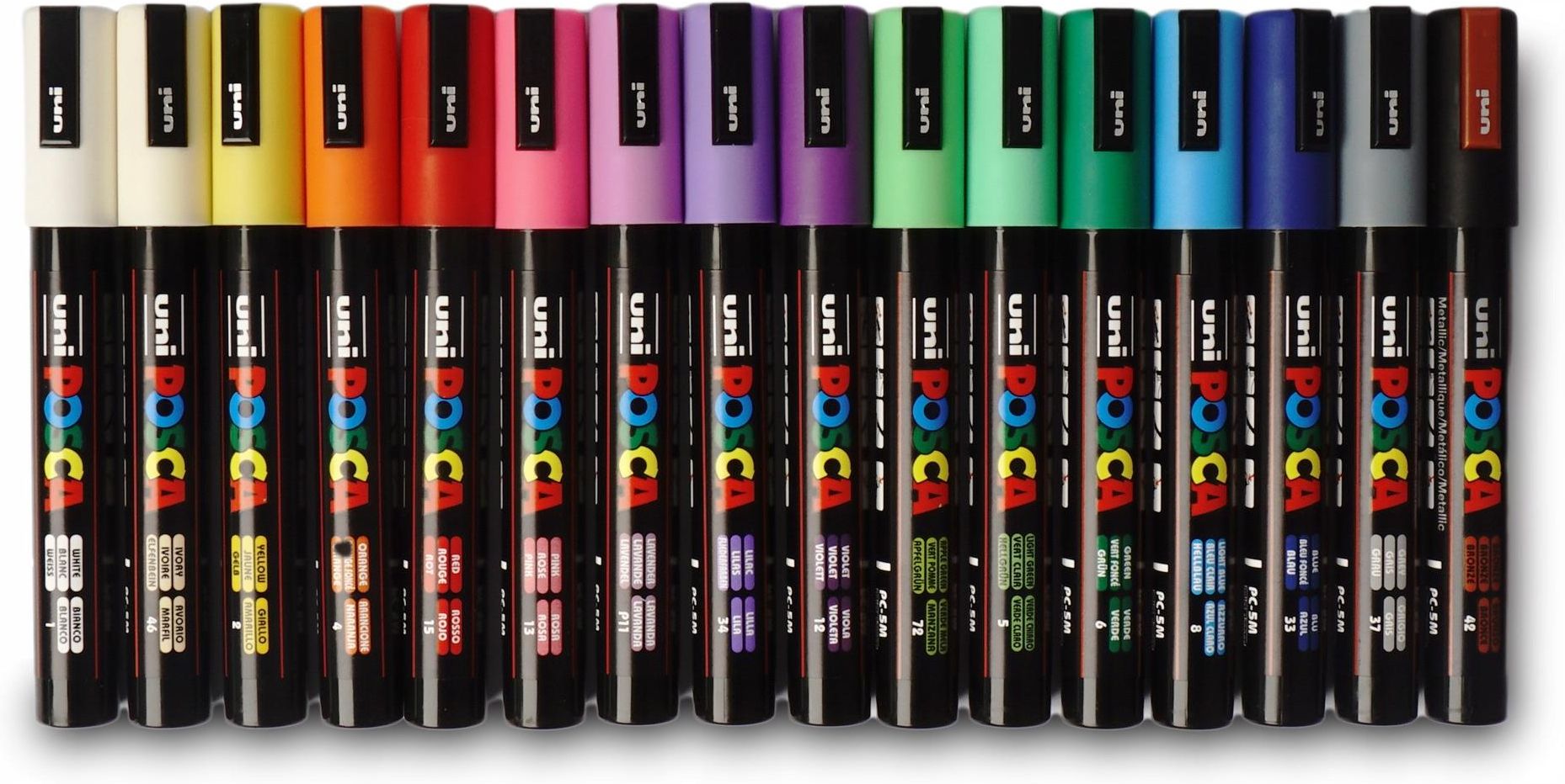 Uni Posca Zestaw Markerów Posca-5M Z Farbą Plakatową 16szt. - Ceny i ...