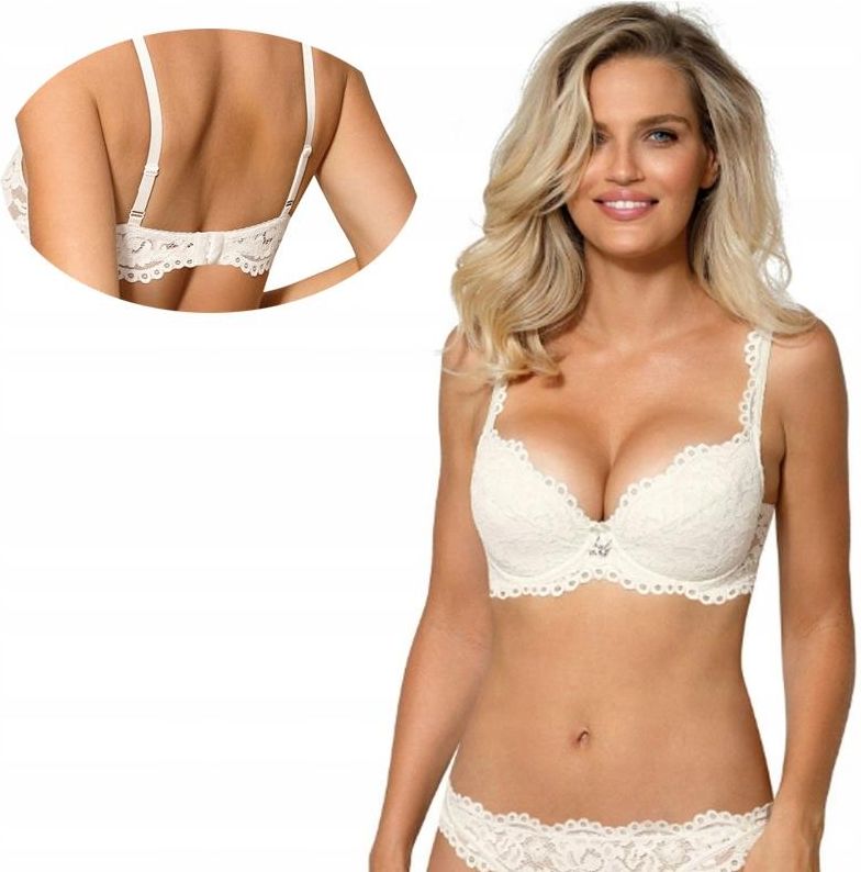 Biustonosz push up Róża Newia ecru 80C - Ceny i opinie - Ceneo.pl
