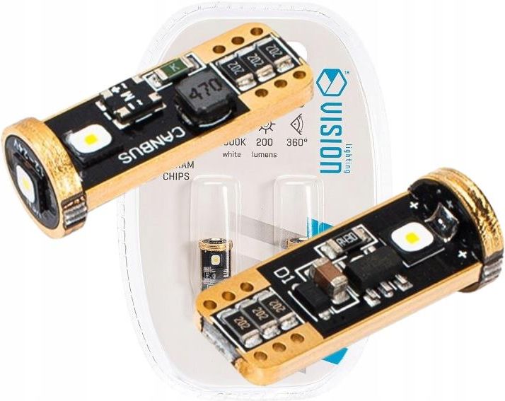 Vision Żarówka Led W5W T10 12/24V 3szt. 3838 Smd Canbus Biała 2Szt ...