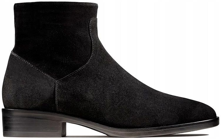 CLARKS Botki damskie Pure Rosa czarne skórzane na zamek 37 - Ceny i ...