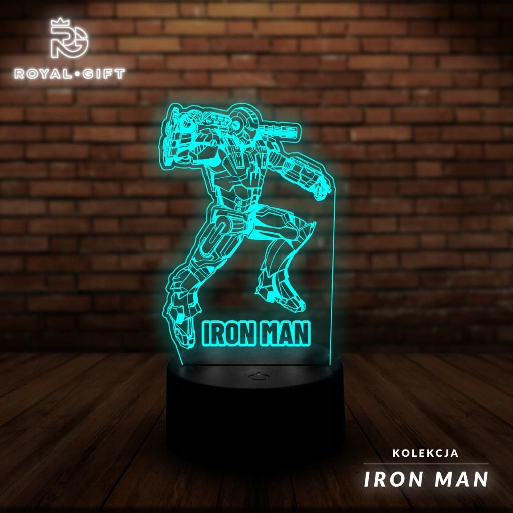 Lampka Nocna Led Iron Man 3D Imię - Opinie i atrakcyjne ceny na Ceneo.pl