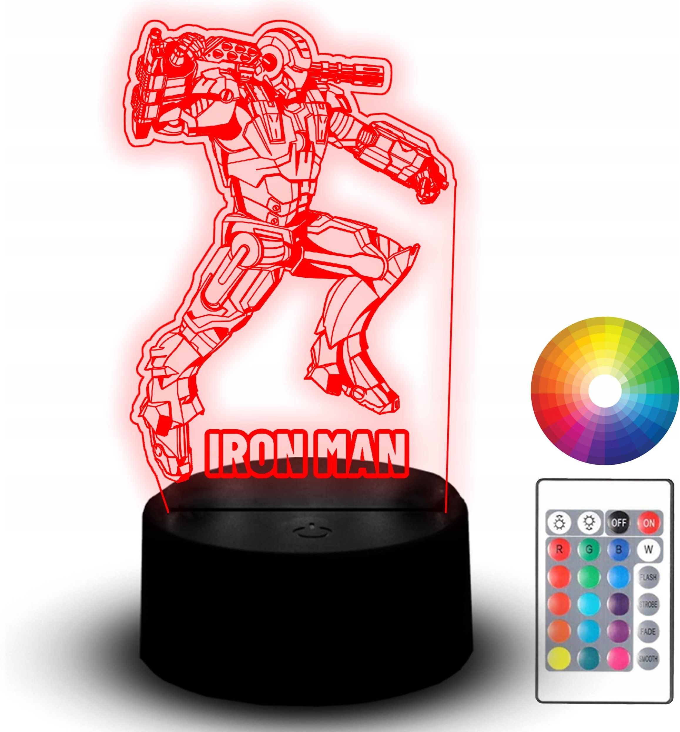 Lampka Nocna Led Iron Man 3D Imię - Opinie i atrakcyjne ceny na Ceneo.pl