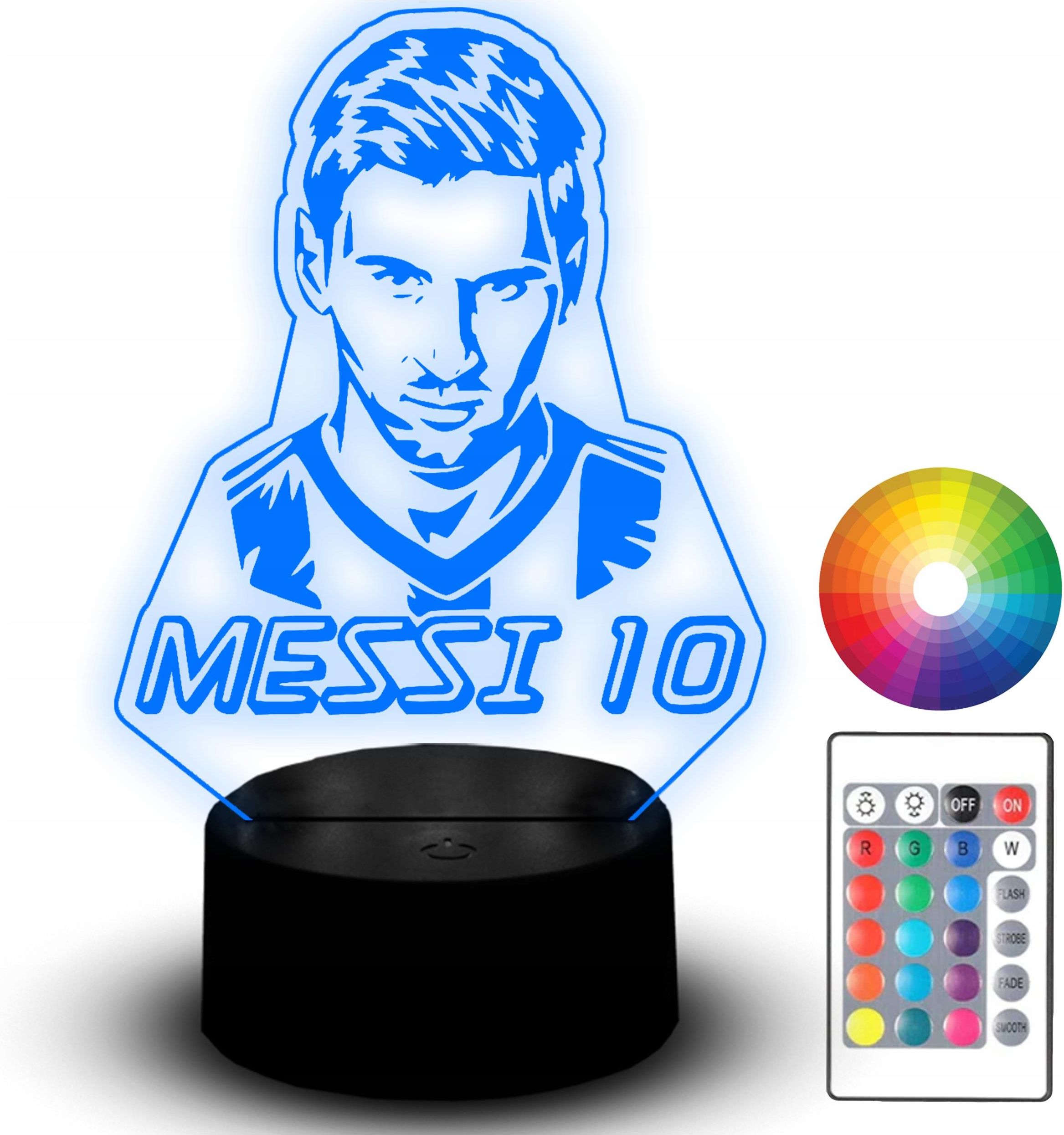 Lampka Nocna Led Piłka Nożna Leo Messi Psg 3D - Opinie i atrakcyjne ...