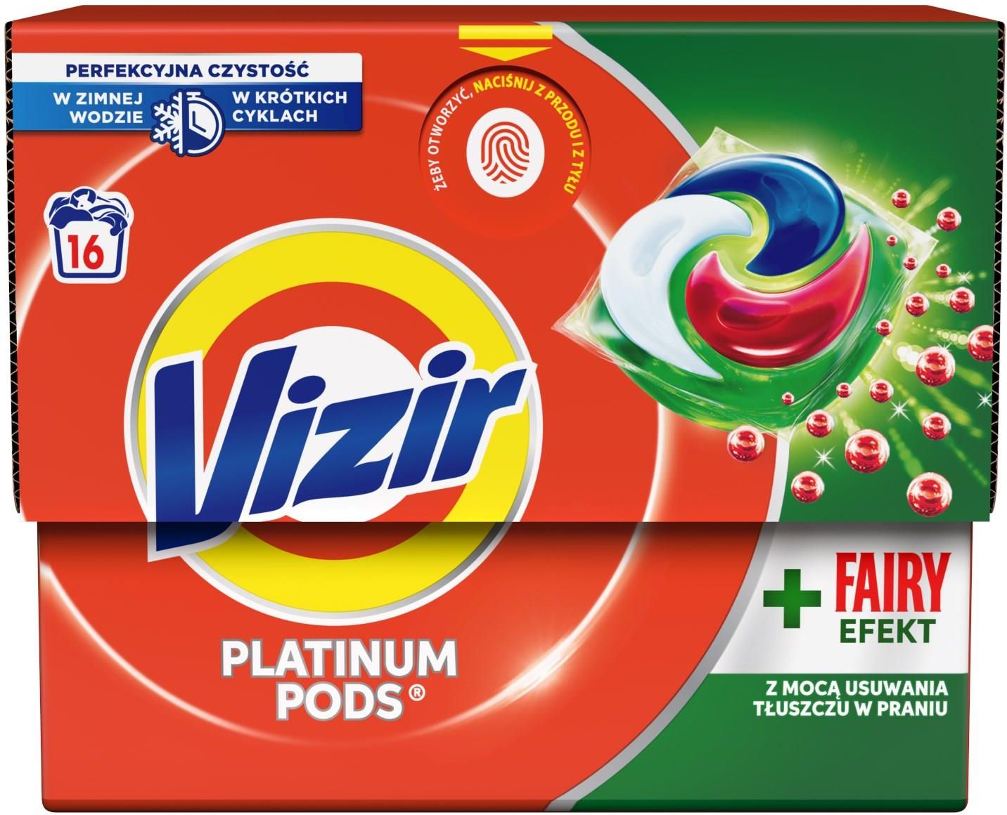 Vizir Platinum PODS + Fairy Effect Kapsułki do prania 16 prań - Opinie ...