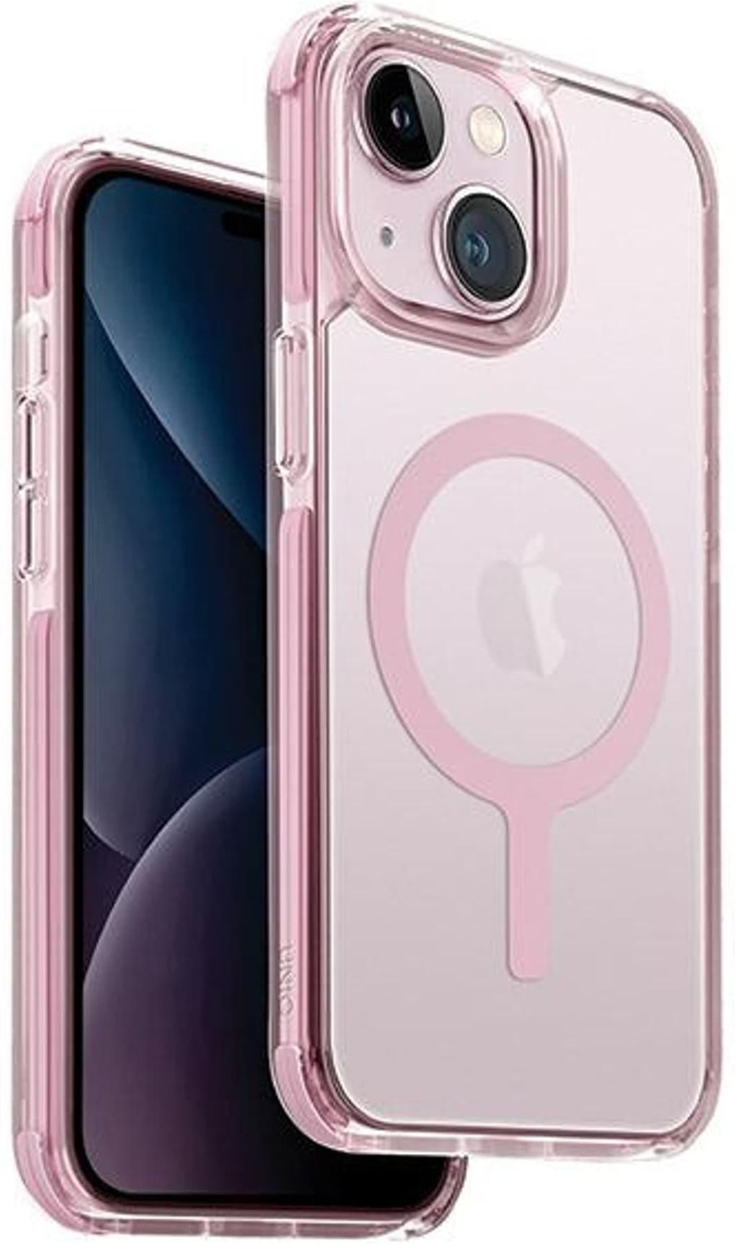 Uniq Etui Combat Iphone 15 14 13 6 1 Maglick Charging Różowy Baby Pink ...