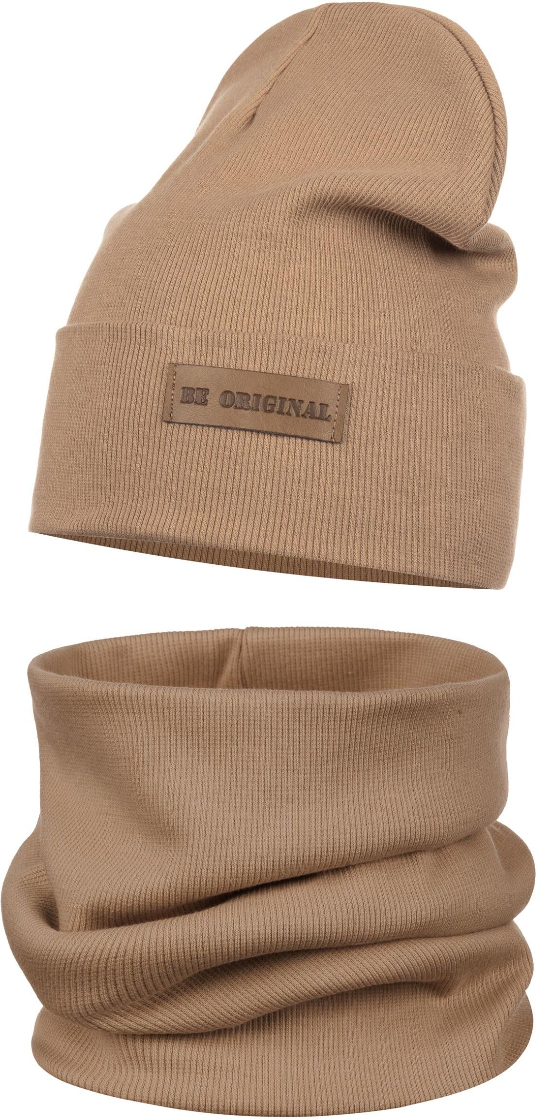 Ciepły Zestaw Dziecięcy Czapka i Komin Podwójny Materiał 48-52 Brązowy - Ceny i opinie - Ceneo.pl