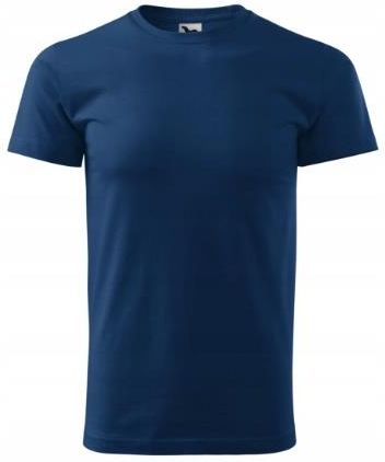 Trwała Koszulka Męska Bawełna Single Jersey Niebieska BASIC XS MALFINI ...