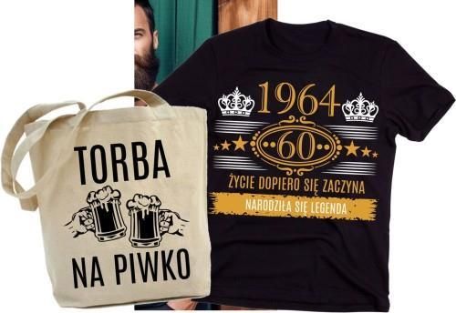 ZESTAW NA PREZENT koszulka na 60 URODZINY plus torba z nadrukiem - Ceny i opinie - Ceneo.pl