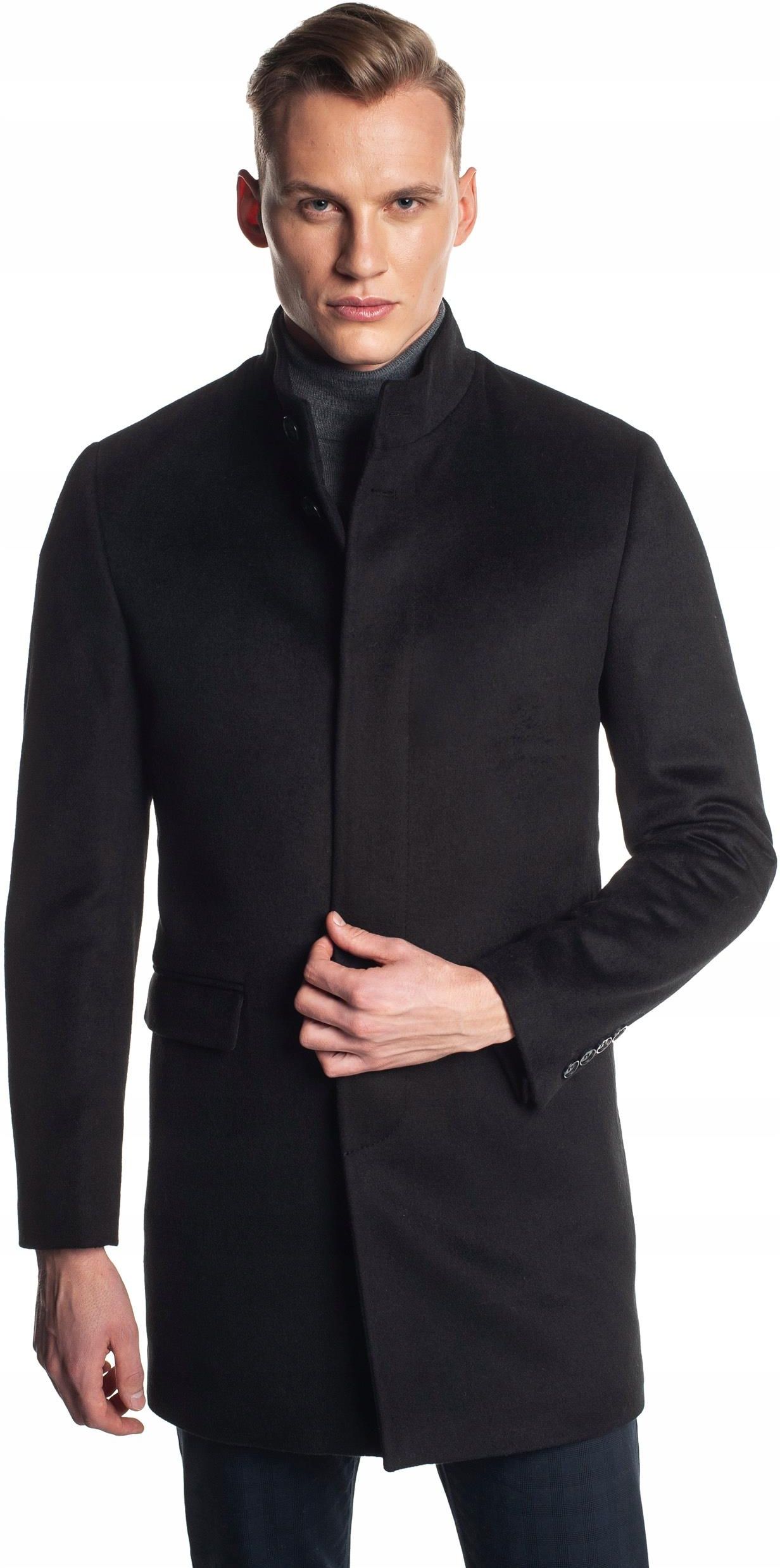 Wełniany płaszcz Recman czarny 52 - Ceny i opinie - Ceneo.pl