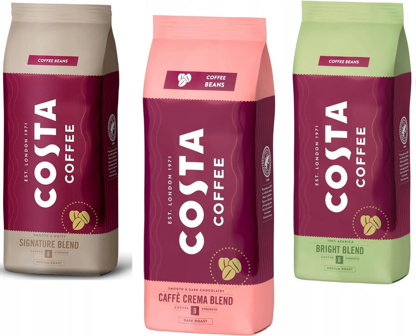 Kawa Zestaw Kawa mielona Costa Coffee Signature Crema Blend Aksamitna ...