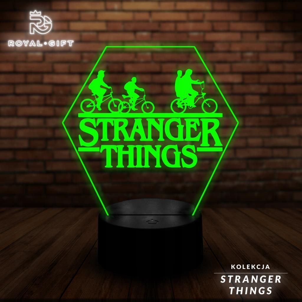 Lampka Nocna Led Stranger Things Serial Netflix Statuetka 3D Imię ...
