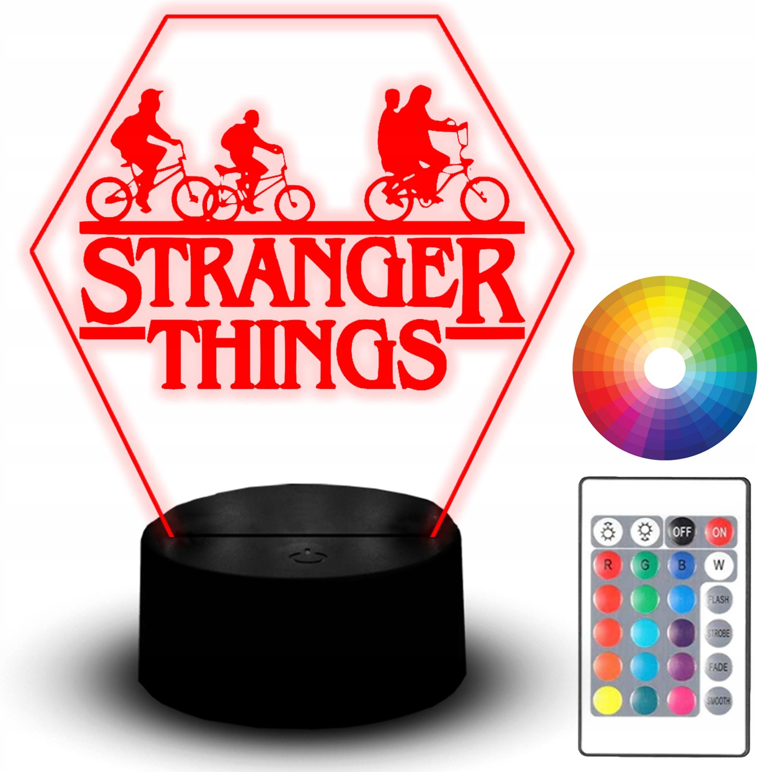 Lampka Nocna Led Stranger Things Serial Netflix Statuetka 3D Imię ...