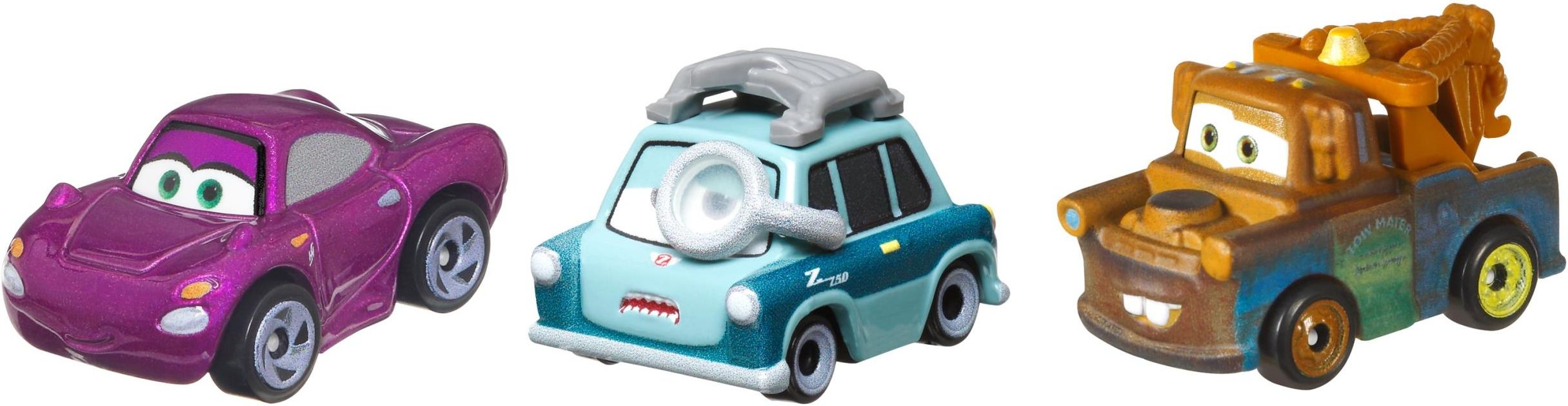 Mattel Disney Auta Mini Racers Trzy Autka Carla Veloso Jeff Corvette ...