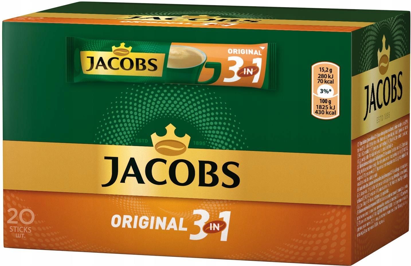 Kawa Jacobs 3w1 Original 20szt. Rozpuszczalna 304g - Ceny i opinie ...