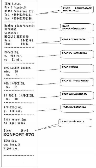 Texa A73C74 Drukarka Do Stacji Klimatyzacji Konfort Seria 6Xx 7Xx ...